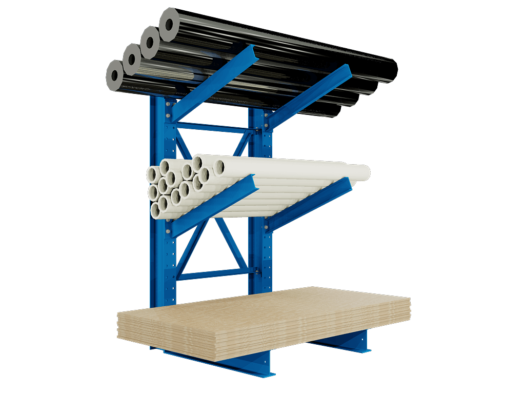 Cantilever Rack Light Duty Single Sided Inclined Starter Kit 8' to 12'